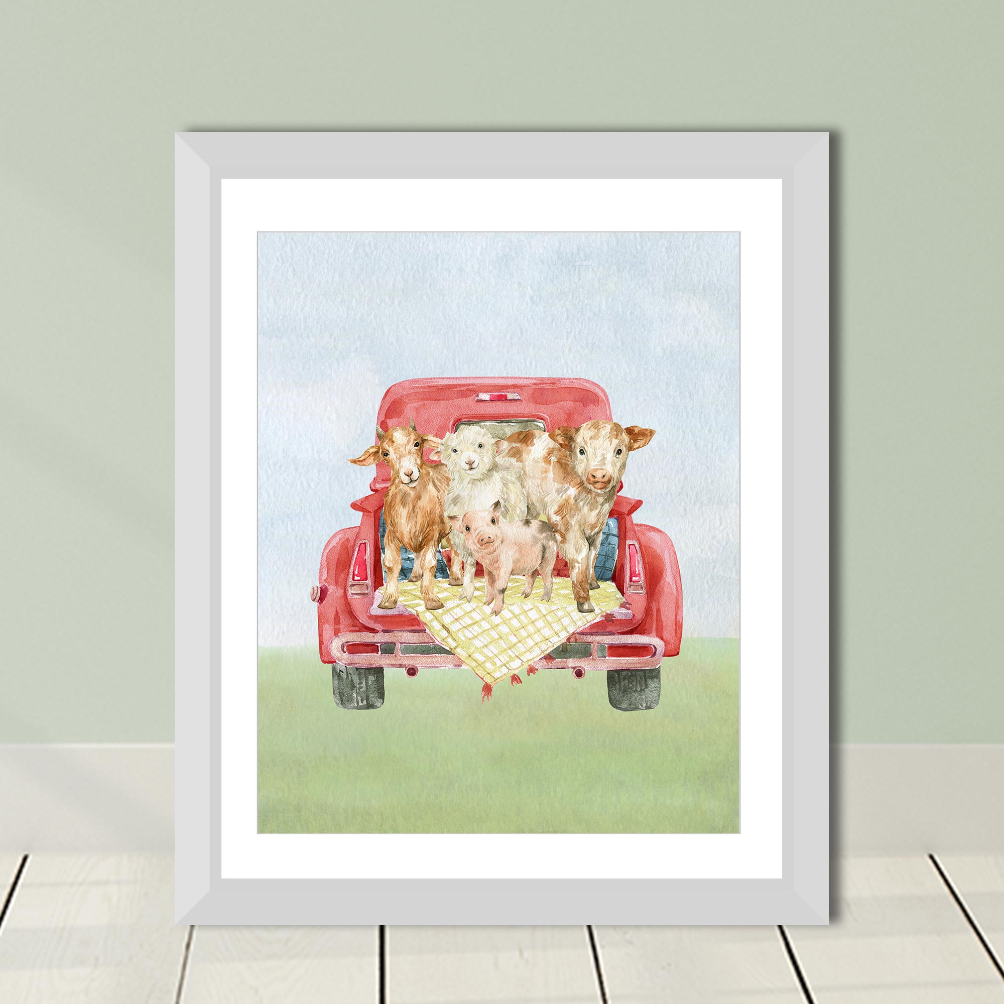 Classic Red Farm Art - Emily Duvall