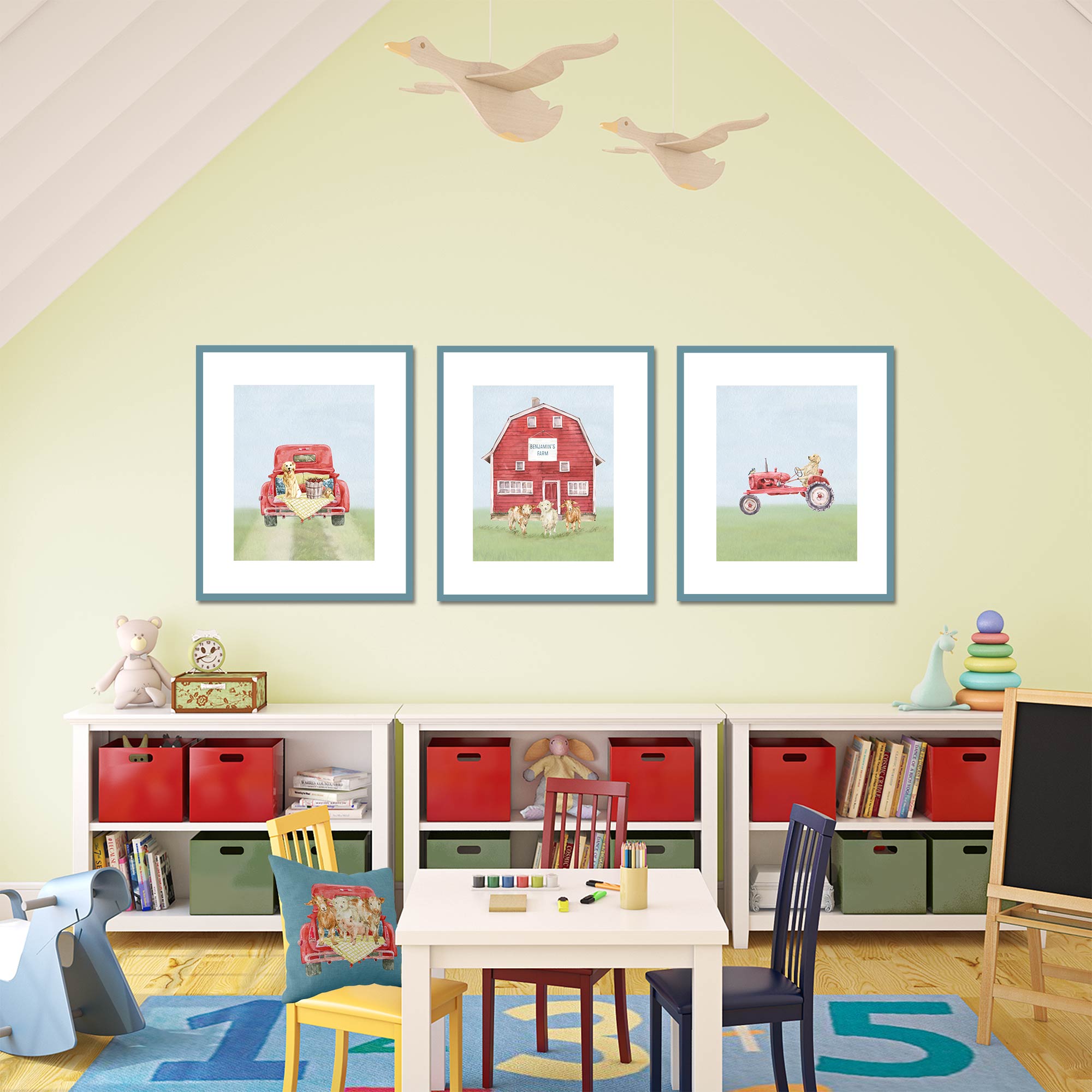 Classic Red Farm Art - Emily Duvall